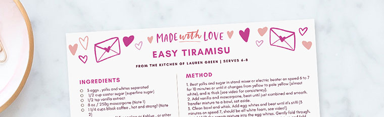 Printable Valentine's Day Recipe Card Templates {Editable PDF ...